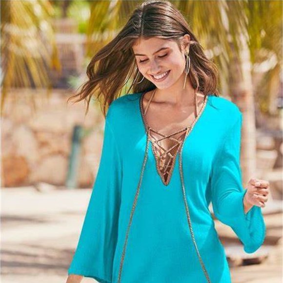 VENUS | Swim | Venus Roman Coverup Beach Dress Size Large | Poshmark